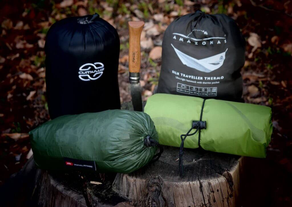 Hamakový setup Toma, aneb spaní v hamace | Mikrodobrodružství.cz